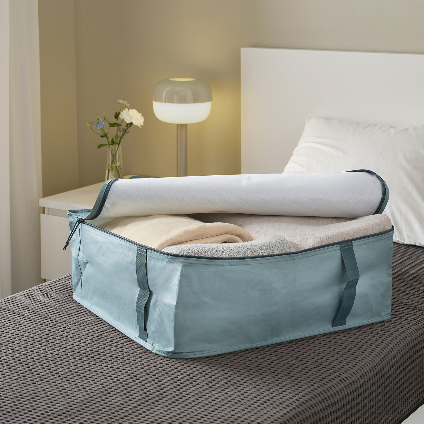SÄCKKÄRRA storage case turquoise - IKEA