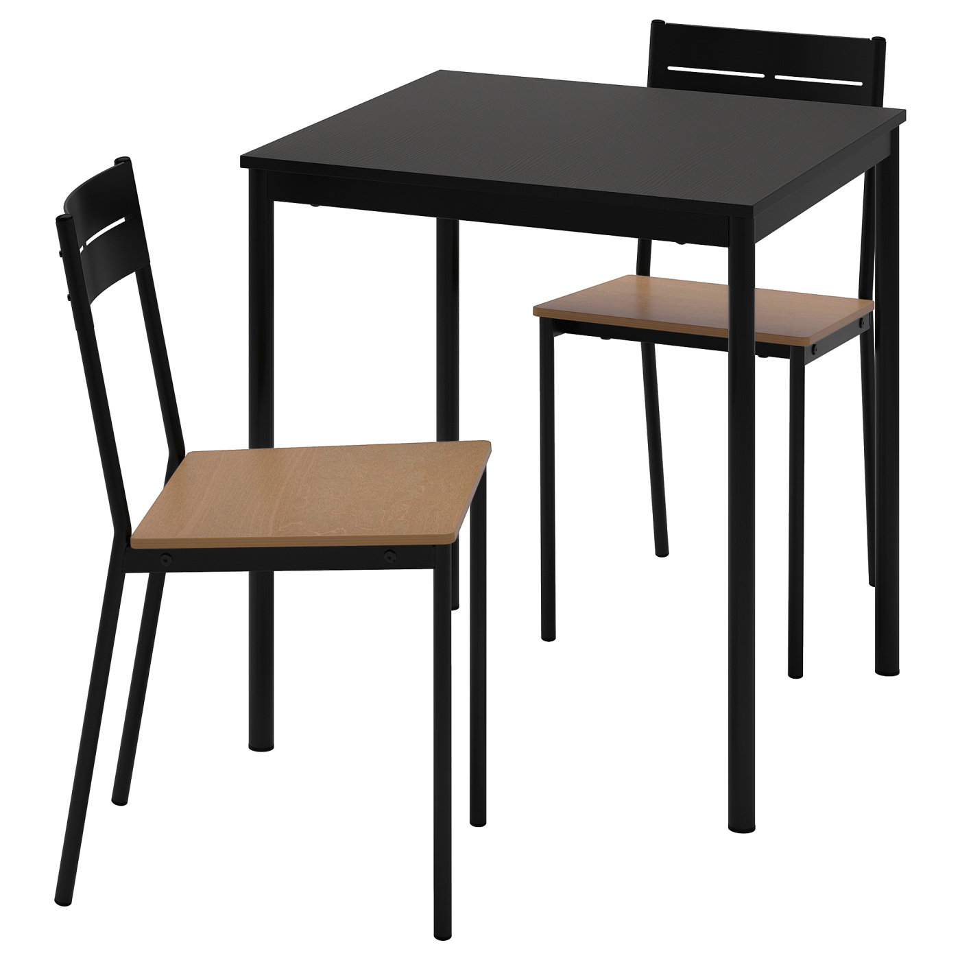 SANDSBERG / SANDSBERG table and 2 chairs black/black - IKEA