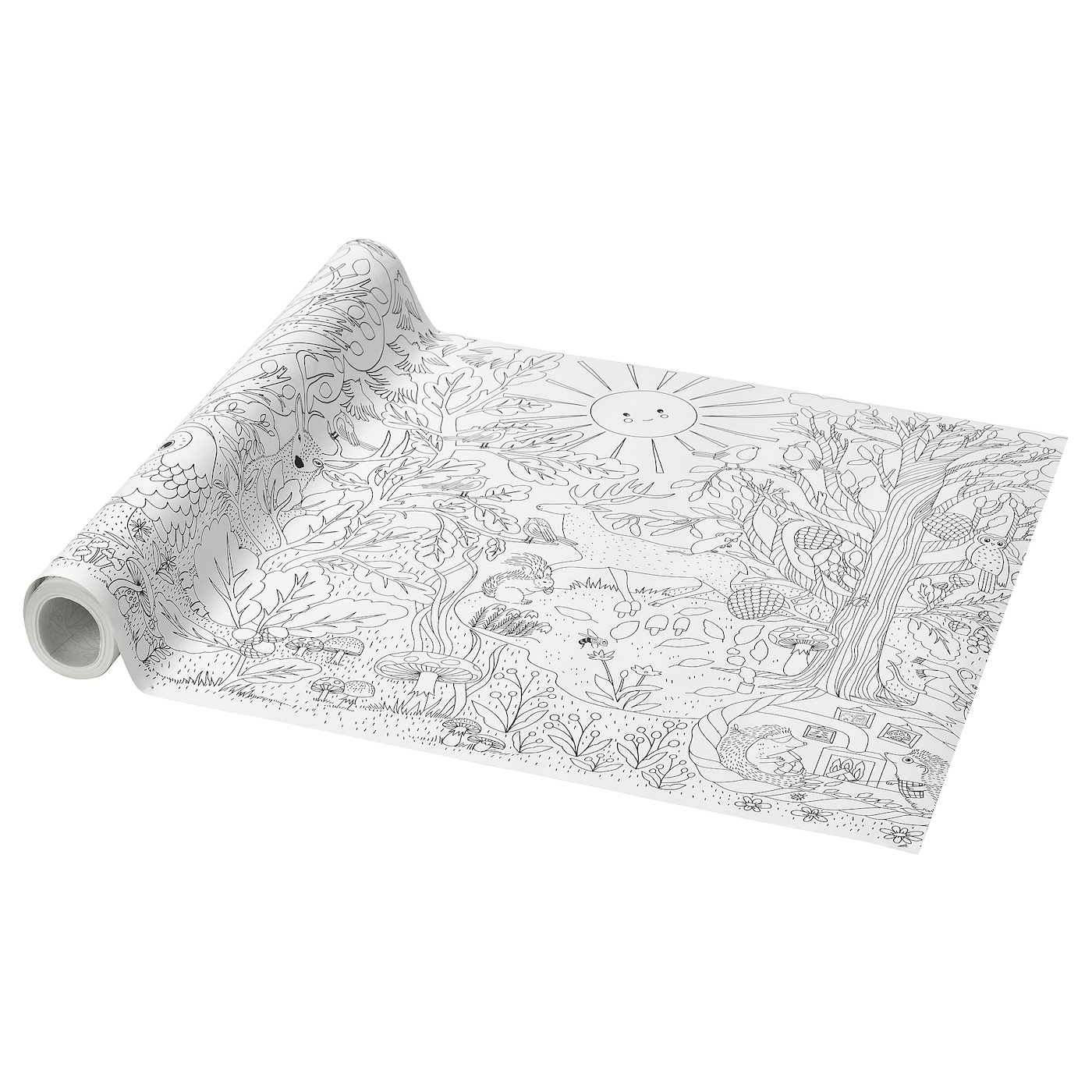 SKOGSDUVA colouring paper roll enchanted forest - IKEA