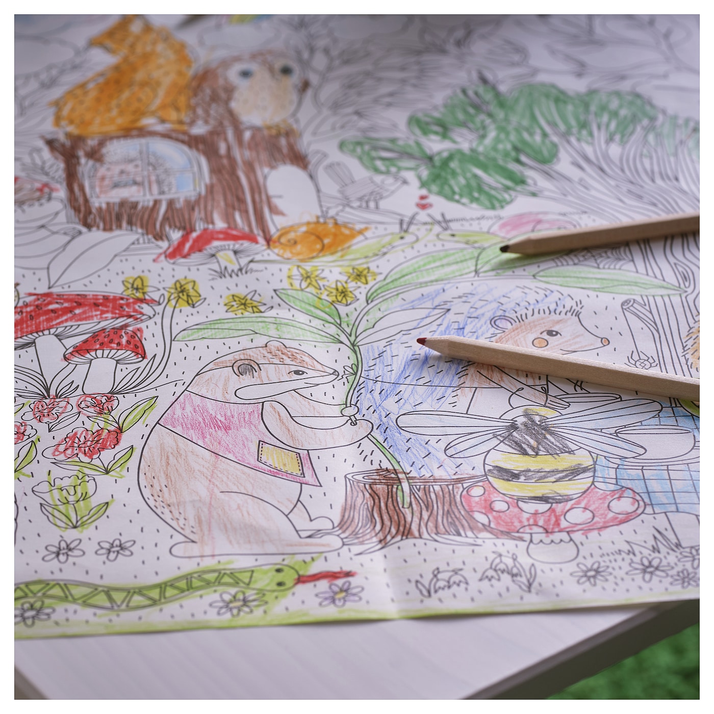 SKOGSDUVA colouring paper roll enchanted forest - IKEA