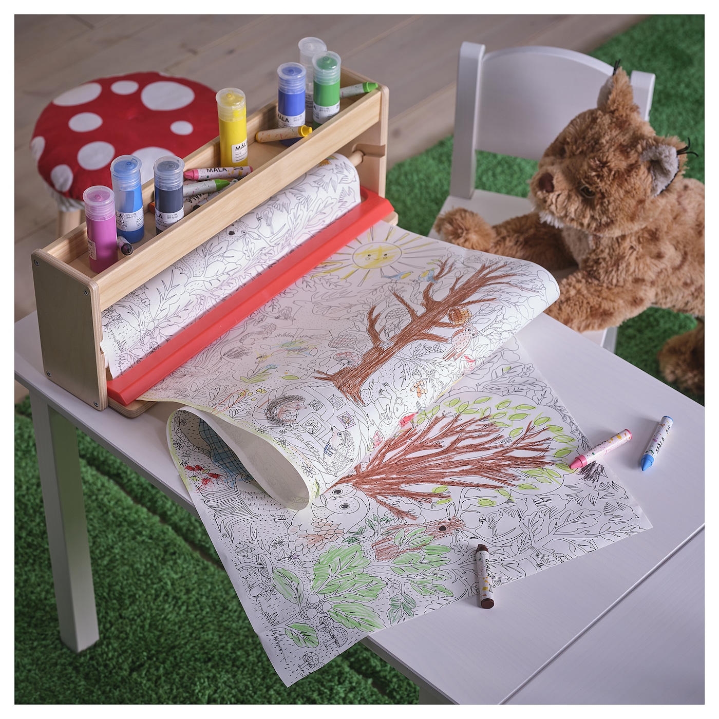 SKOGSDUVA colouring paper roll enchanted forest - IKEA