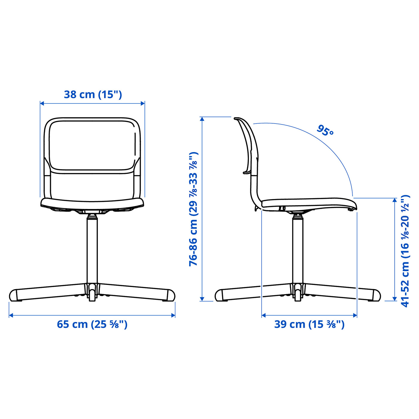 SMÄLLEN swivel chair black - IKEA
