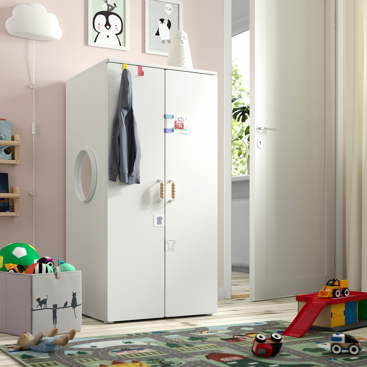 SMASTAD PLATSA wardrobe white white with 3 shelves IKEA