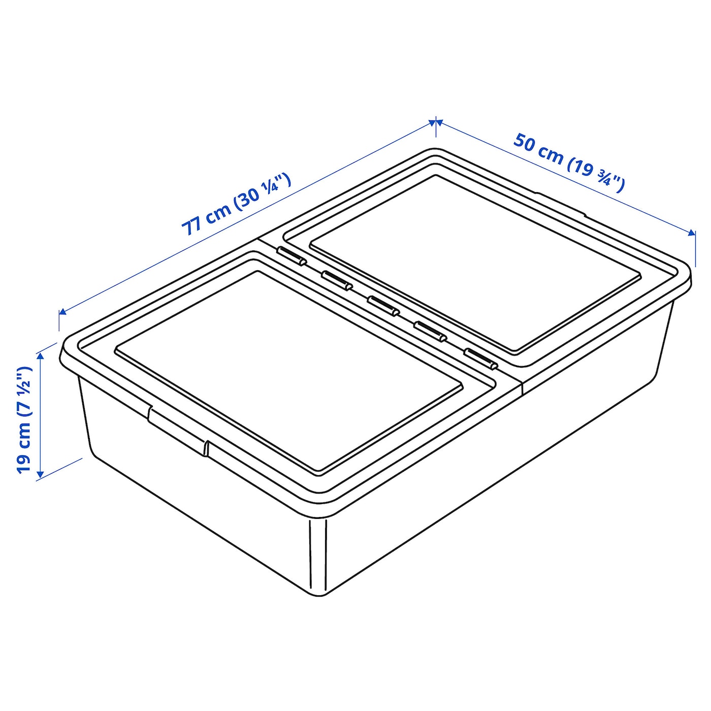 SOCKERBIT storage box with lid white - IKEA