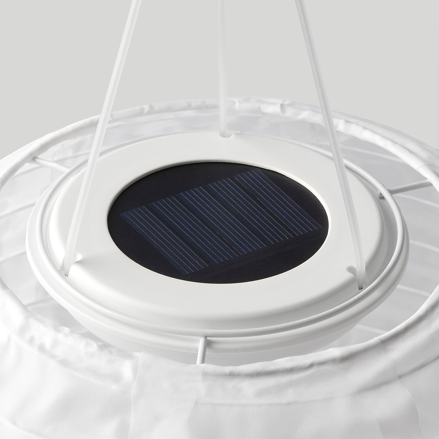 SOLVINDEN LED solar-powered pendant lamp outdoor/oval white - IKEA