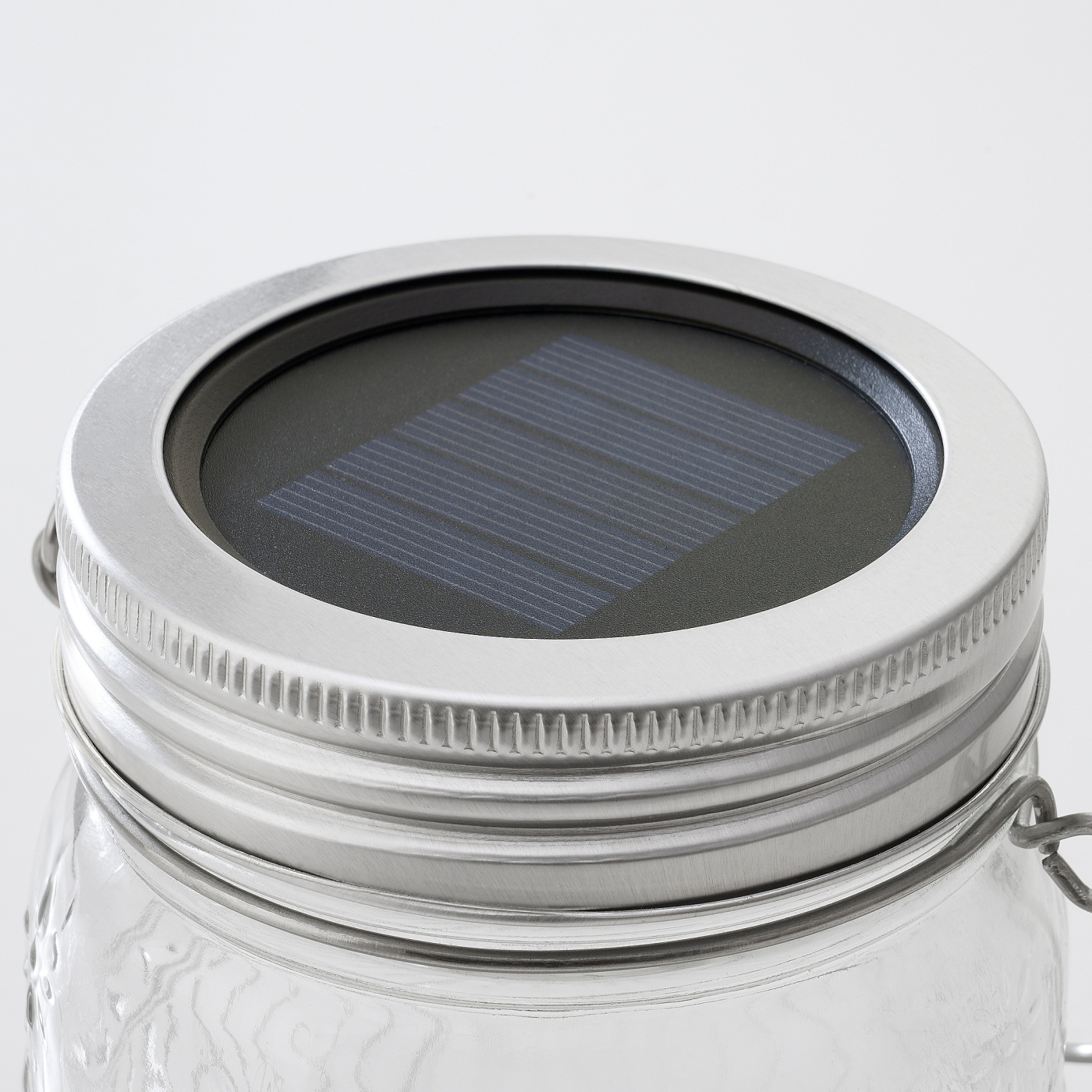SOLVINDEN LED solar-powered table lamp outdoor/jar clear - IKEA