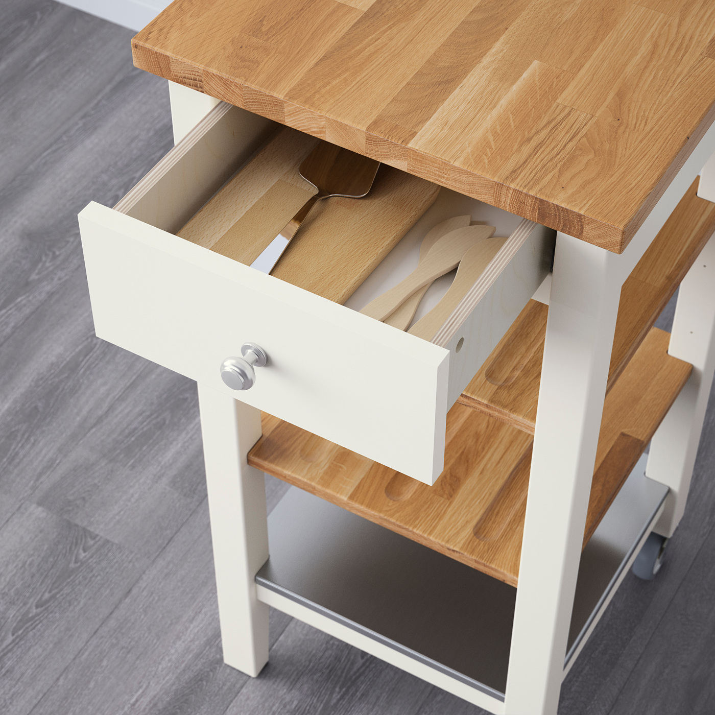 STENSTORP kitchen trolley white/oak - IKEA