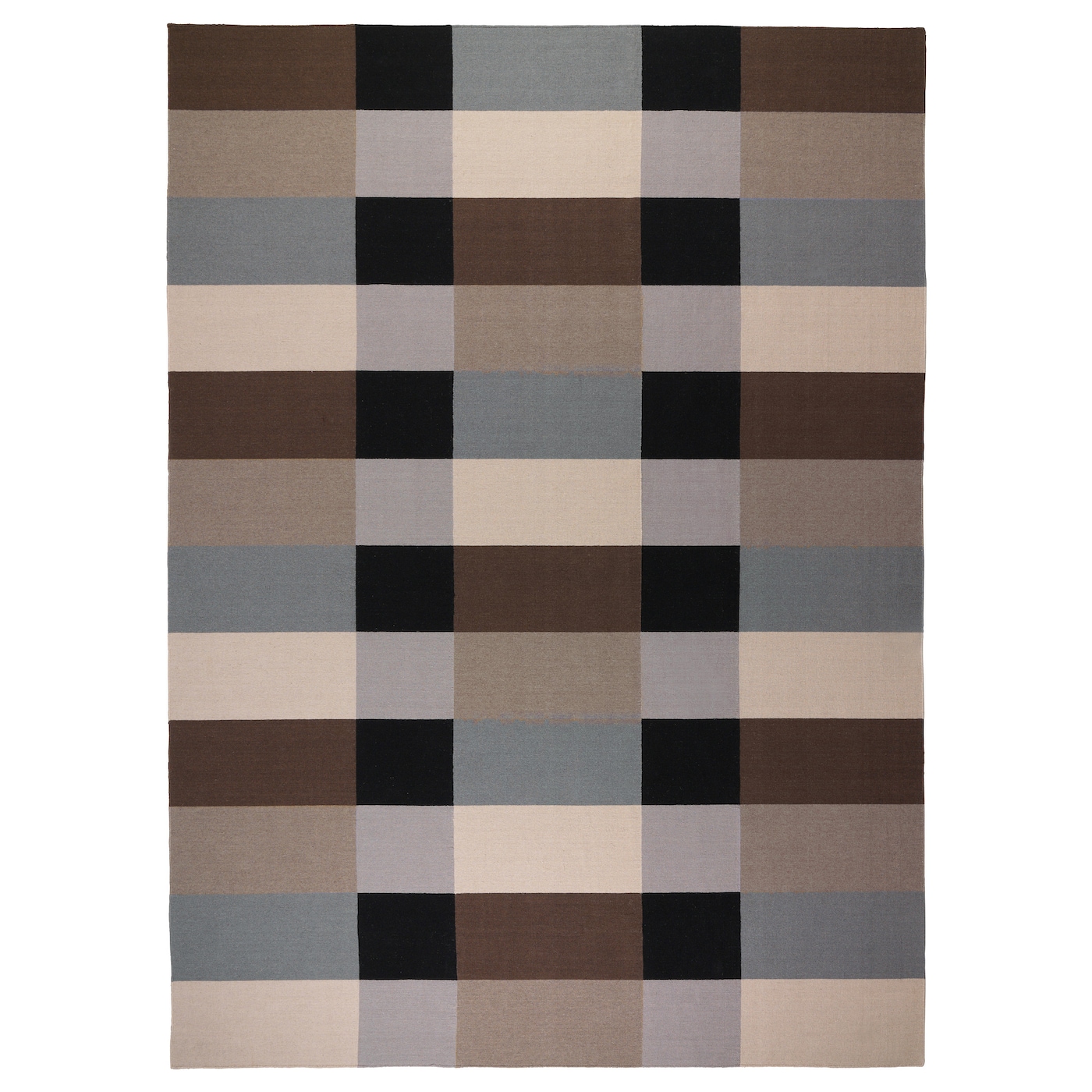 STOCKHOLM rug, flatwoven handmade/chequered brown - IKEA
