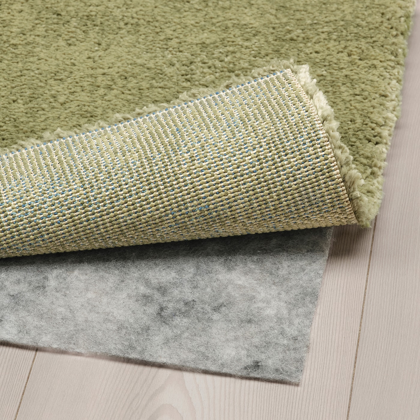 STOENSE rug, low pile light olive-green - IKEA