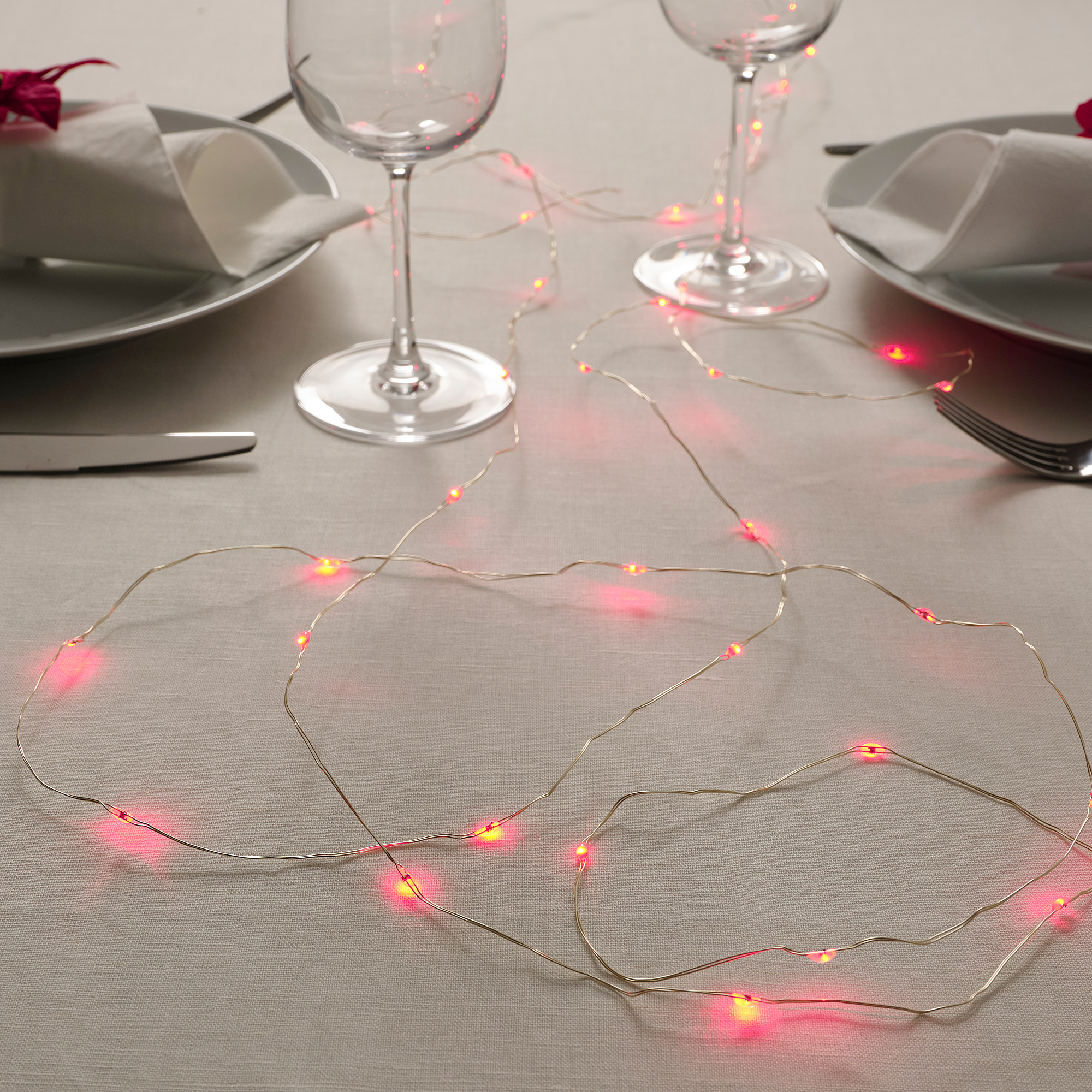 STRÅLA LED lighting chain with 40 lights battery-operated - IKEA
