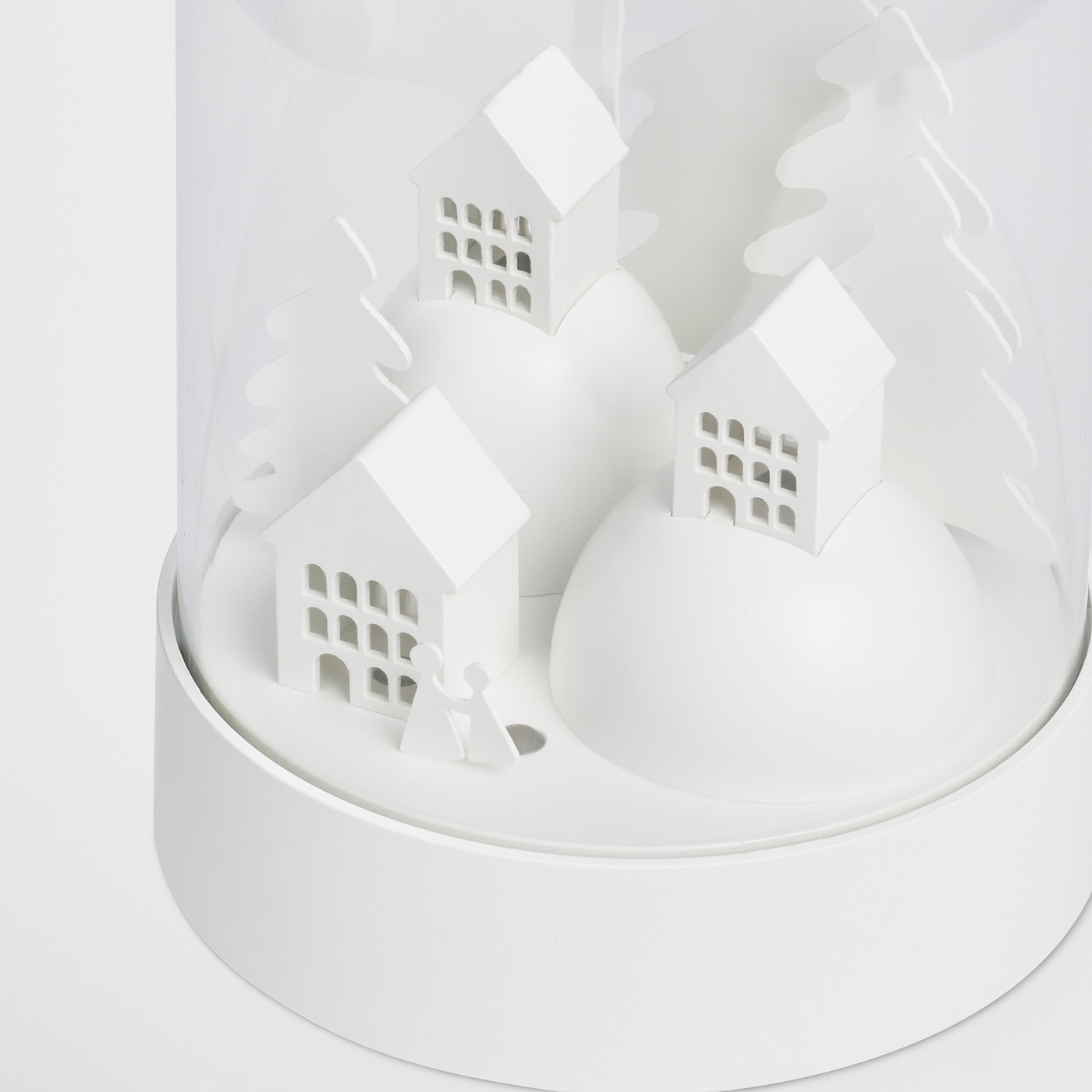 STRÅLA LED table lamp battery-operated dome/village white - IKEA