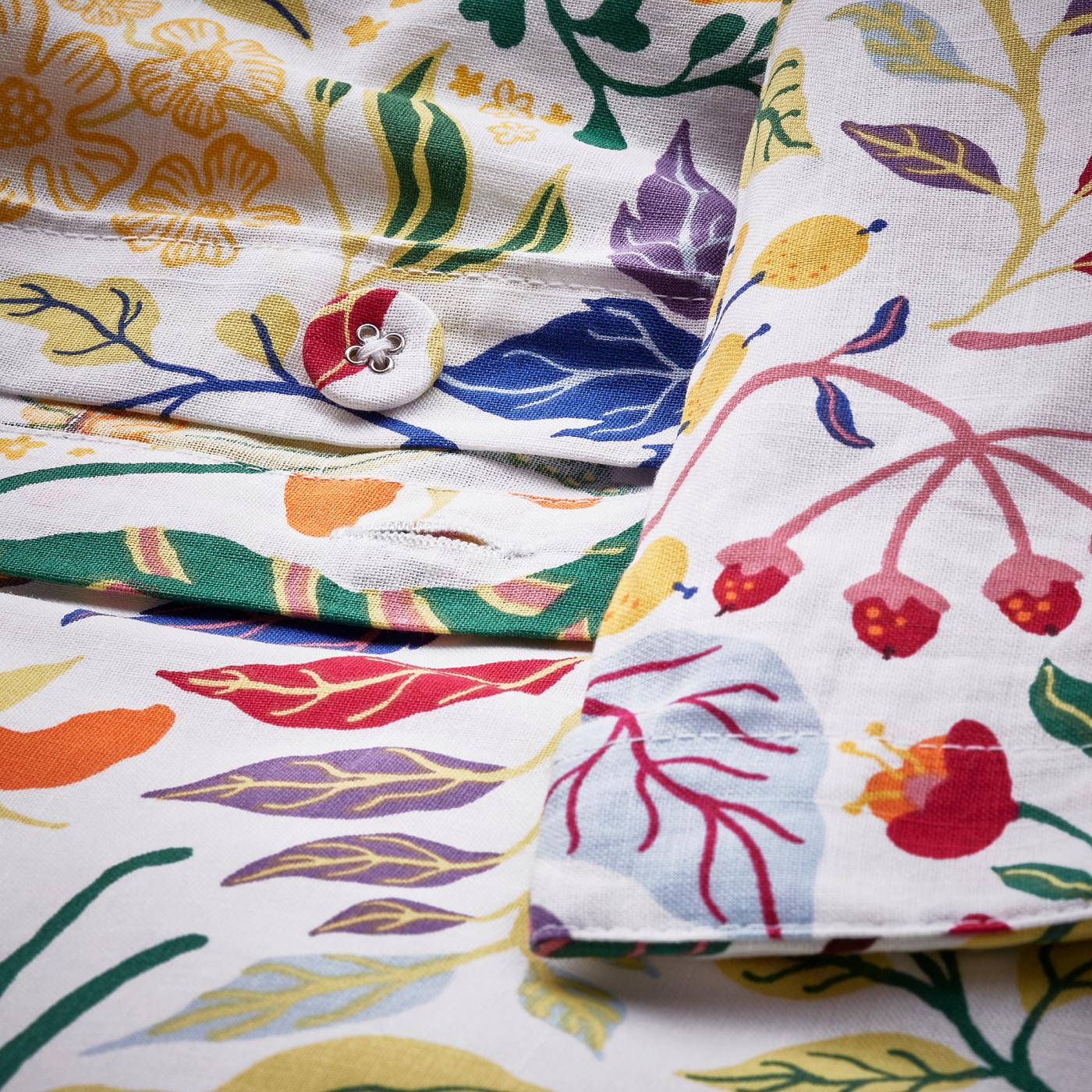 STRANDLUMMER duvet cover and 2 pillowcases multicolour/floral pattern ...