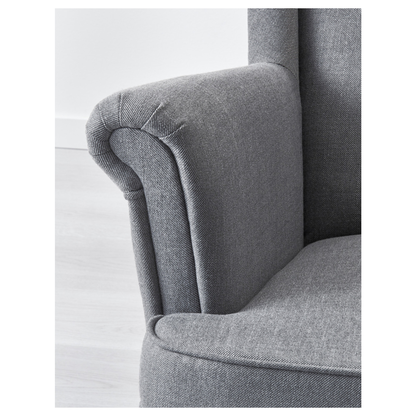 STRANDMON wing chair Nordvalla dark grey - IKEA