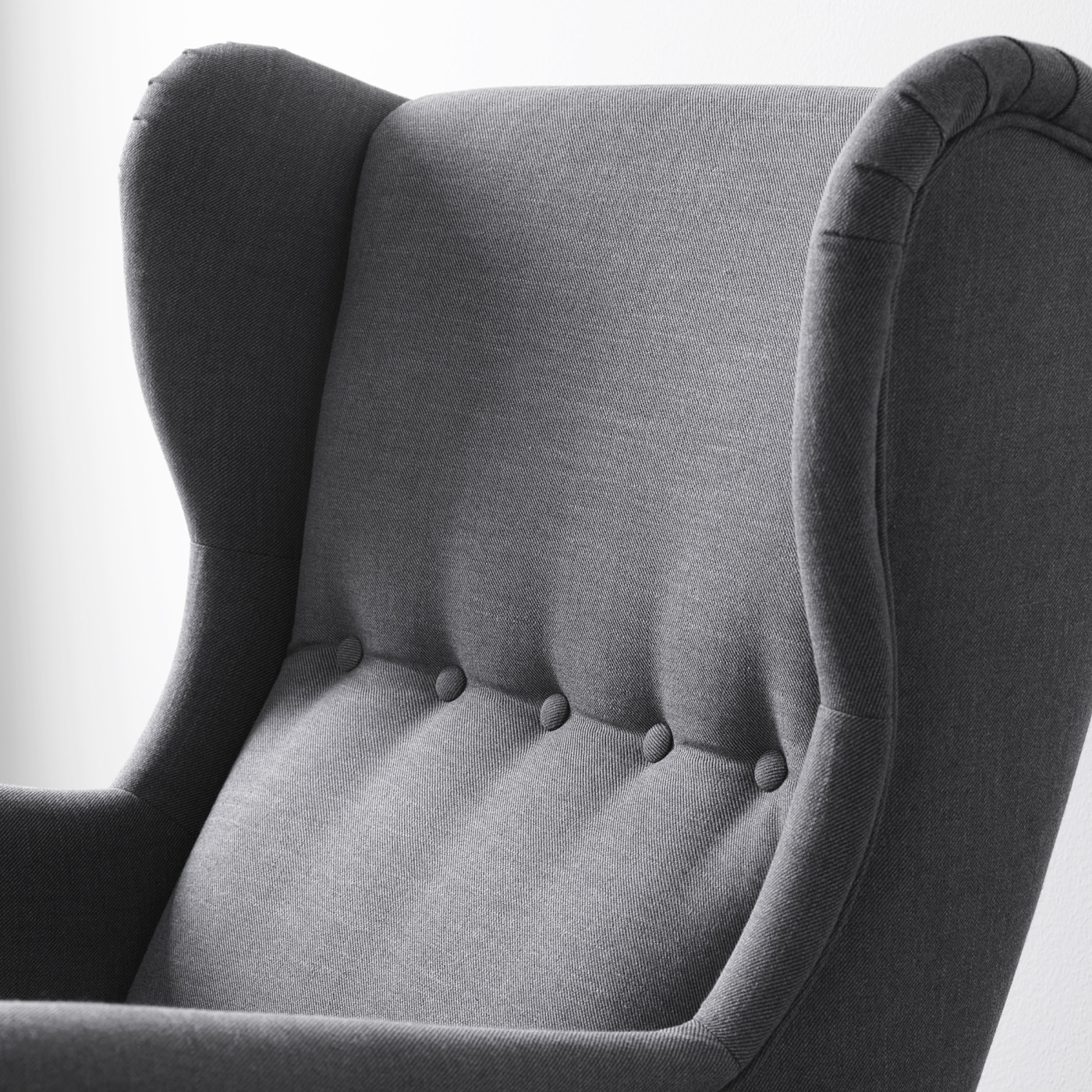 STRANDMON wing chair Nordvalla dark grey - IKEA