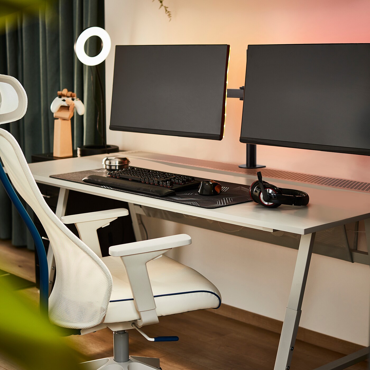 STUBBERGET bracket for 2 monitors black IKEA