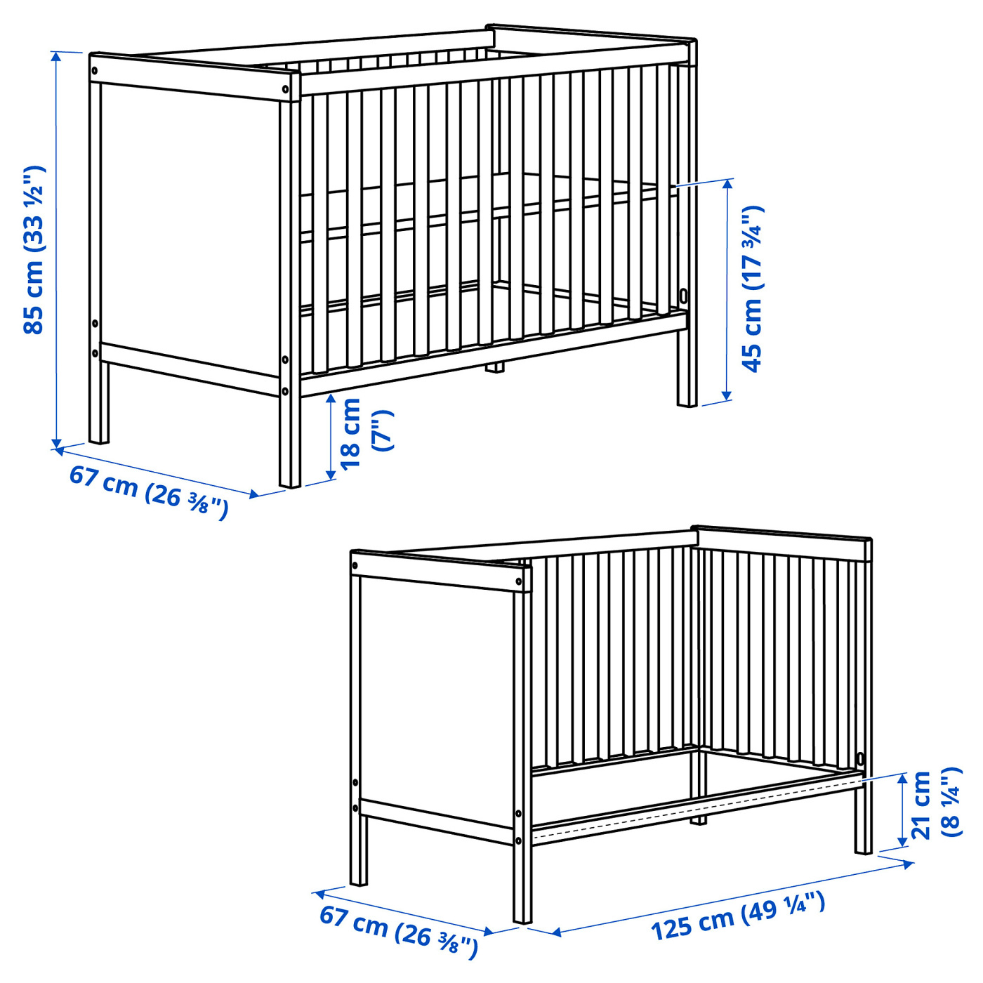 SUNDVIK 3-piece baby furniture set white - IKEA