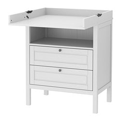SUNDVIK changing table/chest of drawers white - IKEA
