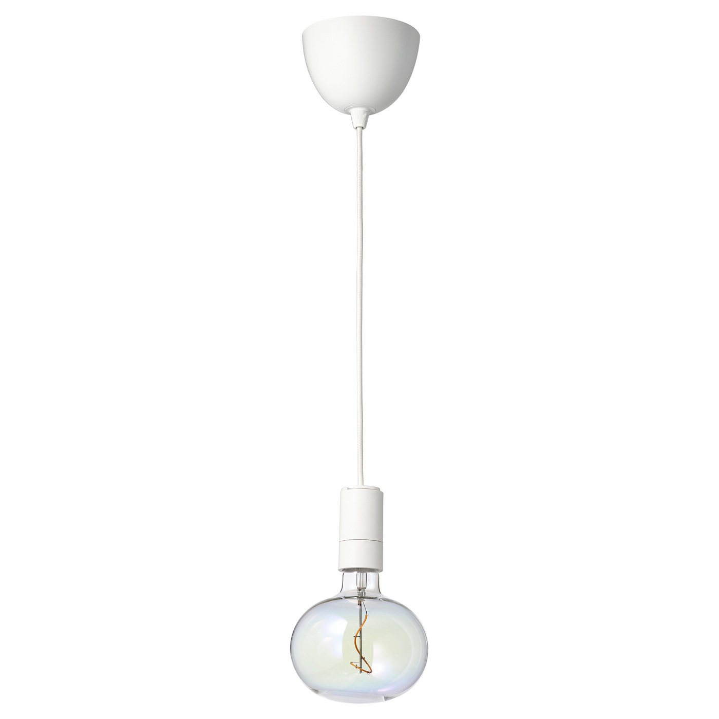 SUNNEBY / MOLNART pendant lamp with light bulb white/ellipse shaped ...