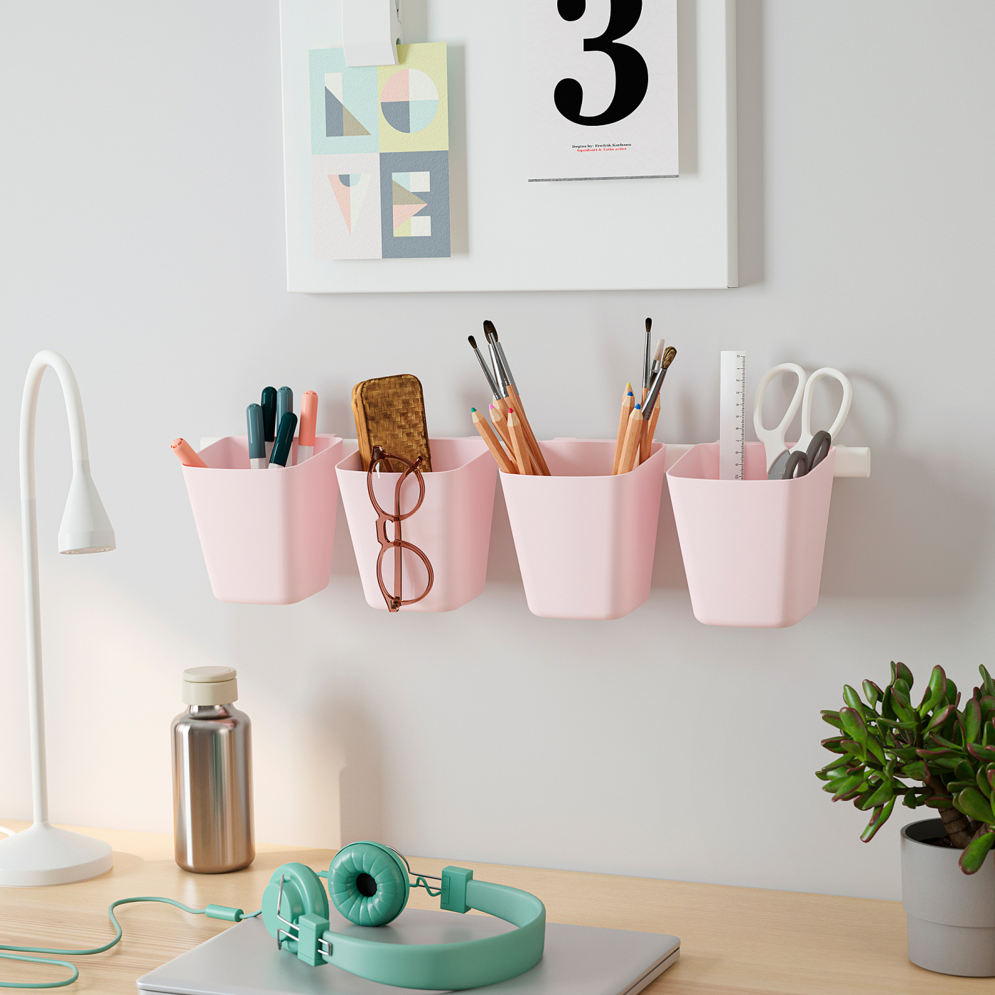 SUNNERSTA container light pink - IKEA