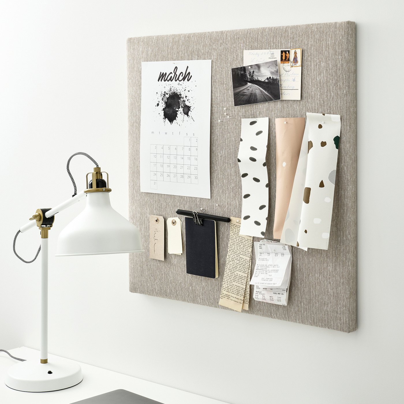 SVENSÅS memo board with pins beige - IKEA