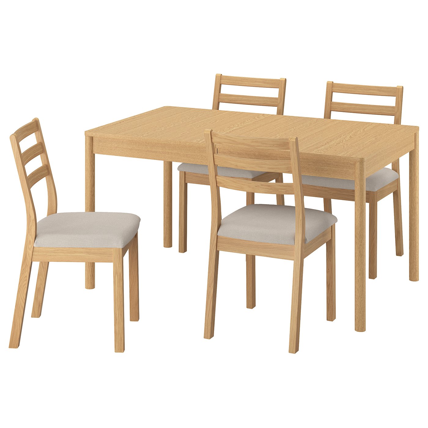 TONSTAD / TONSTAD table and 4 chairs oak veneer/oak effect Fridtuna ...