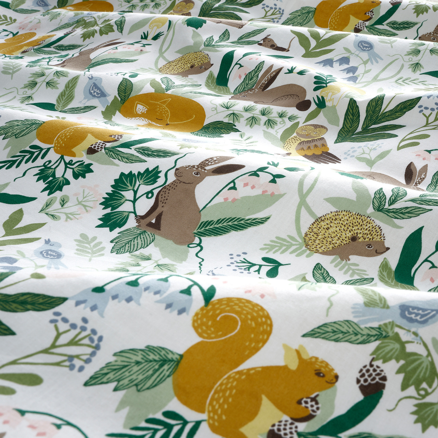 TROLLDOM 3-piece bedlinen set for cot forest animal pattern/multicolour ...