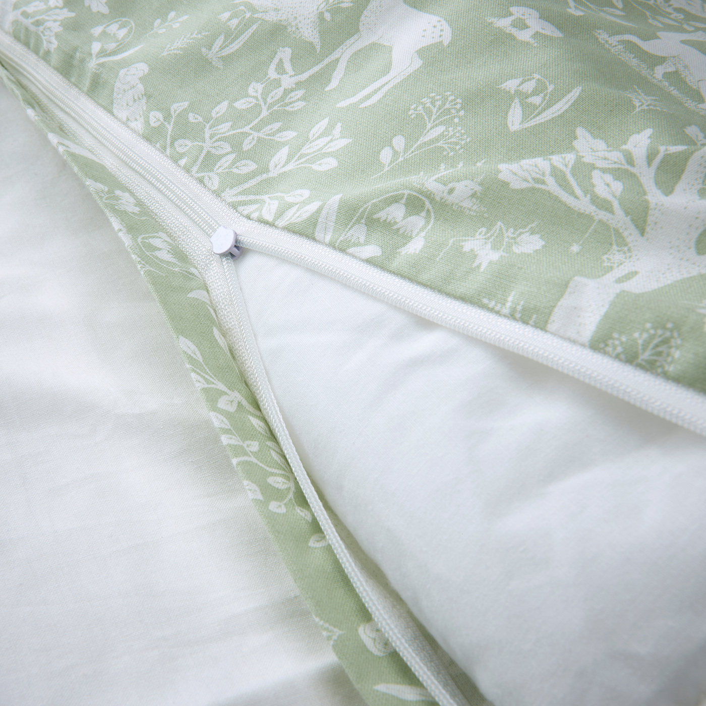 TROLLDOM duvet cover 1 pillowcase for cot forest animal pattern/green ...