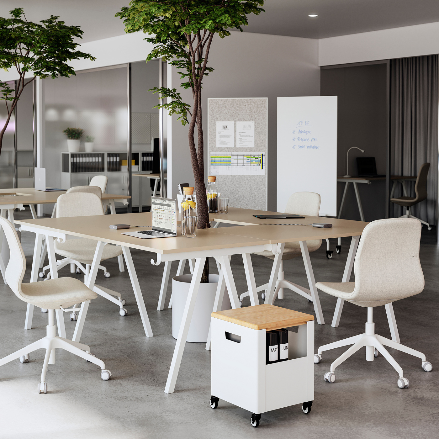 TROTTEN storage unit on castors white - IKEA