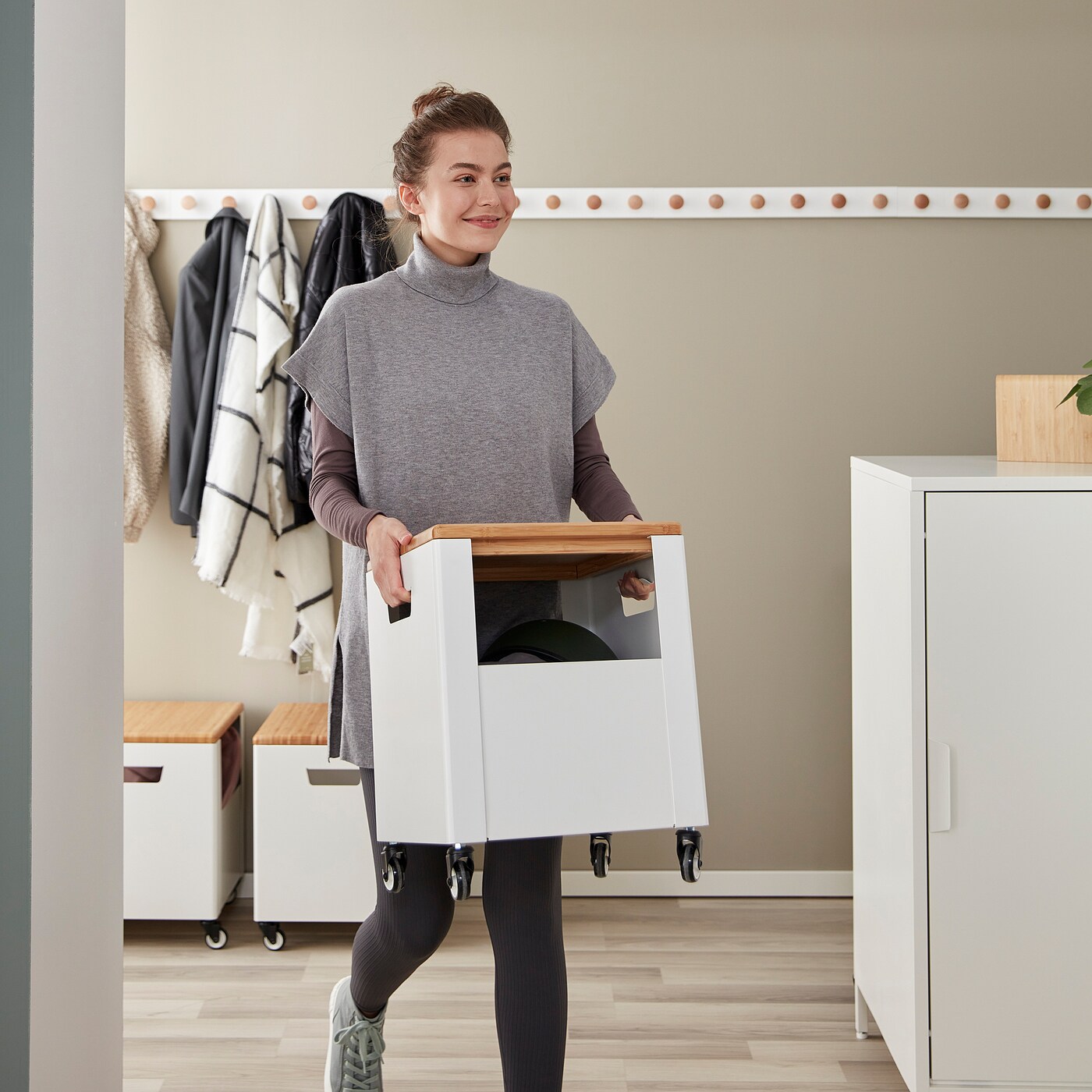TROTTEN storage unit on castors white - IKEA