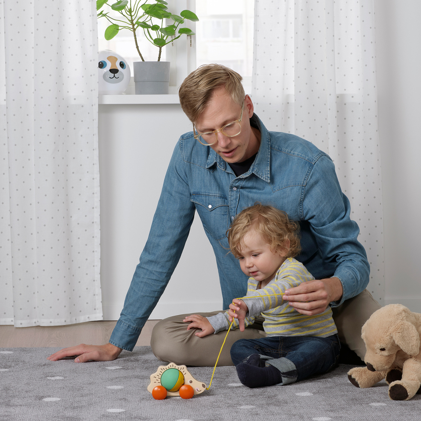 UPPSTÅ pull toy hedgehog/multicolour - IKEA