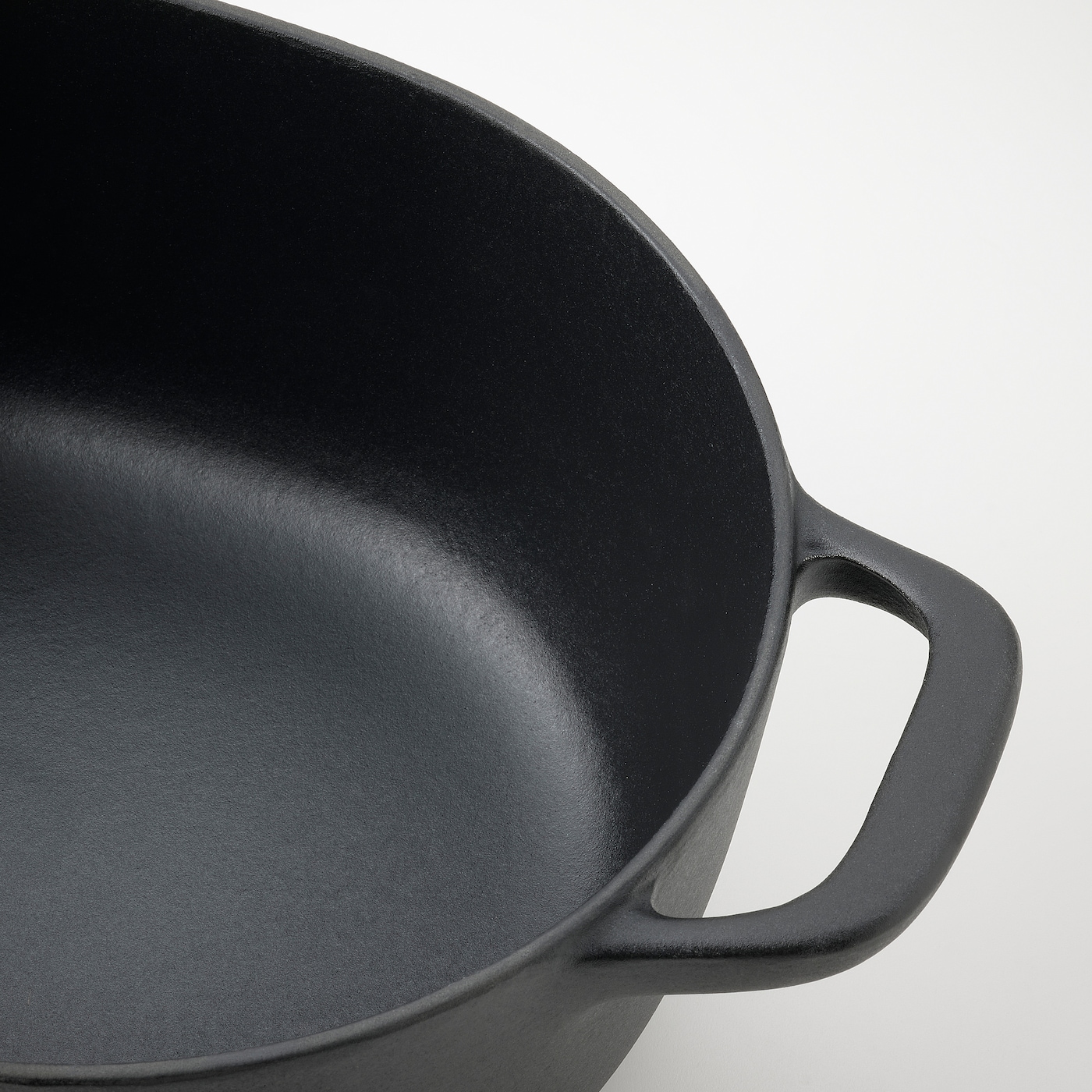 VARDAGEN casserole with lid enamelled cast iron matt/black - IKEA
