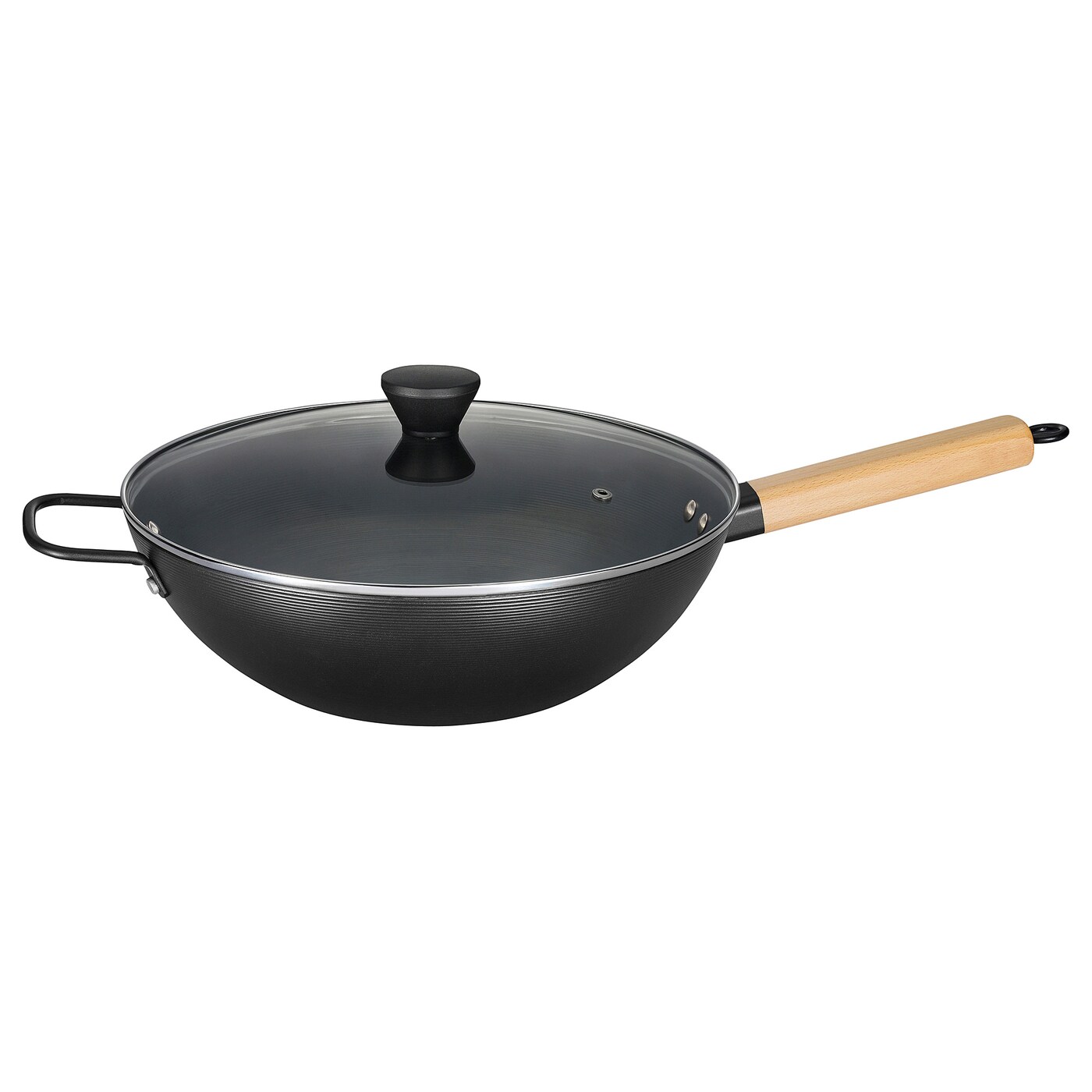 VARDAGEN wok with lid carbon steel IKEA