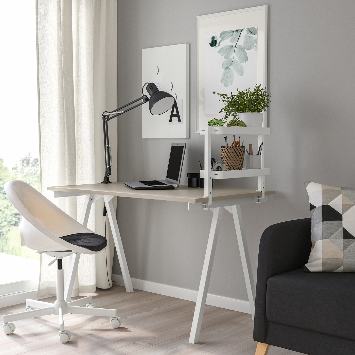 VATTENKAR desktop shelf white - IKEA