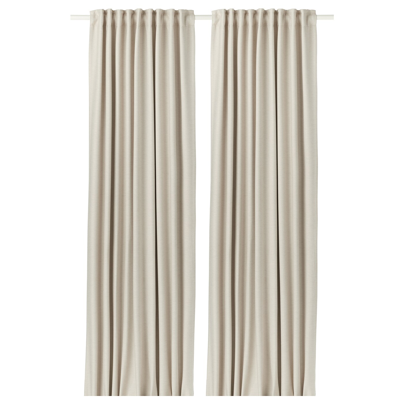 VILBORG room darkening curtains, 1 pair beige/with heading tape - IKEA