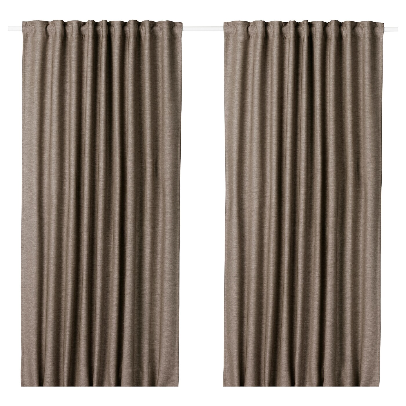 VILBORG room darkening curtains, 1 pair with heading tape/dark grey ...