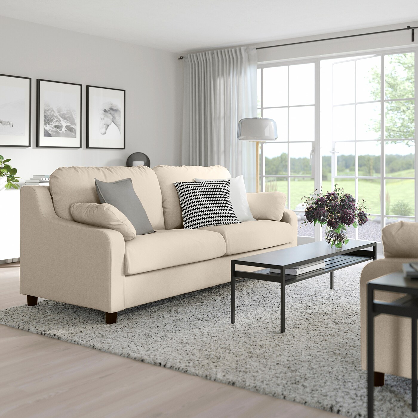 VINLIDEN 3 seat sofa Hakebo beige IKEA