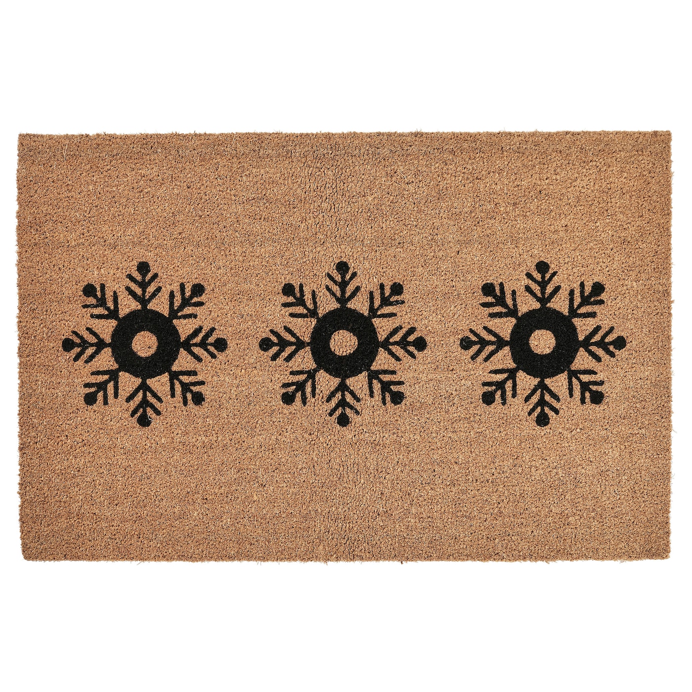 VINTERFINT door mat snowflake pattern natural - IKEA