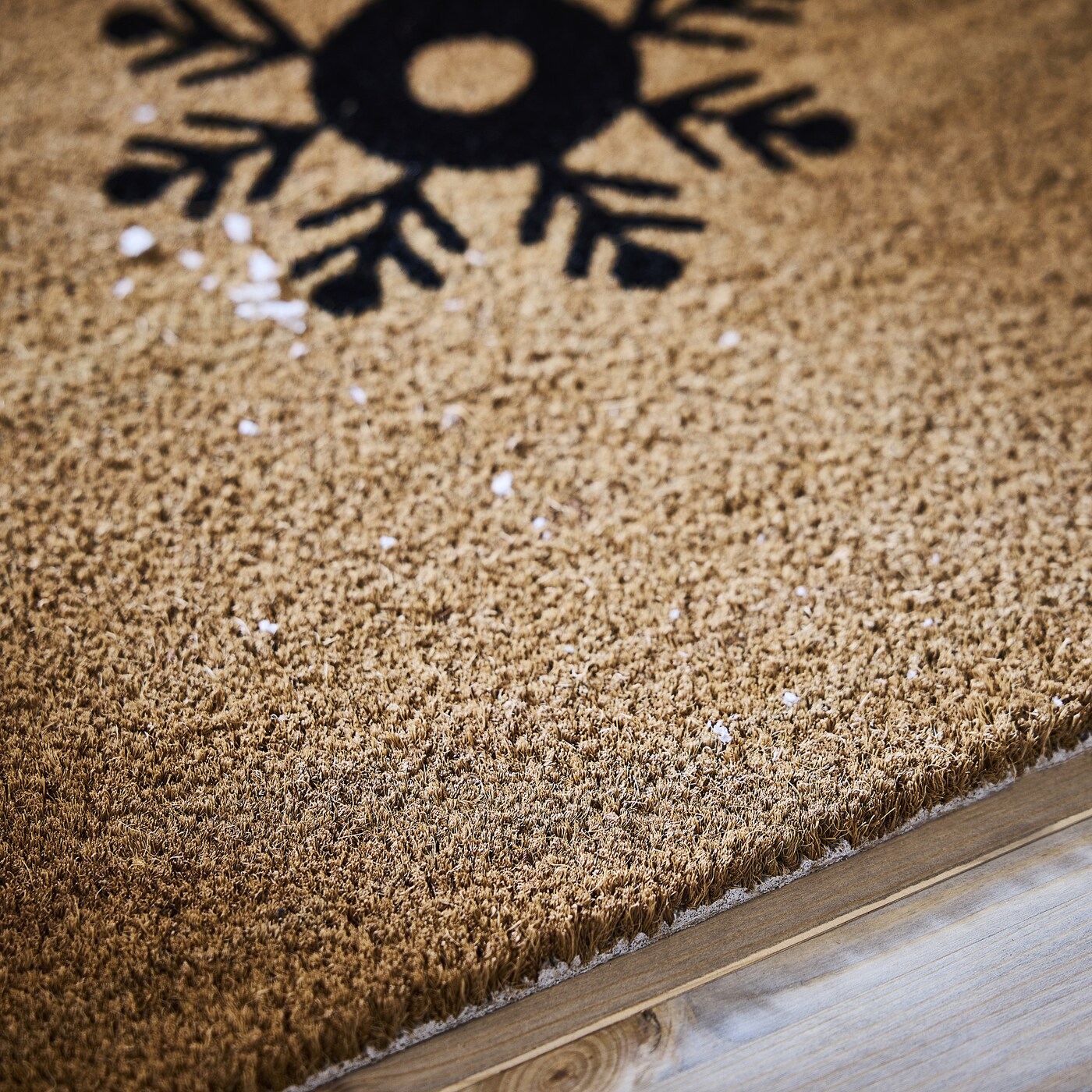 VINTERFINT door mat snowflake pattern natural - IKEA