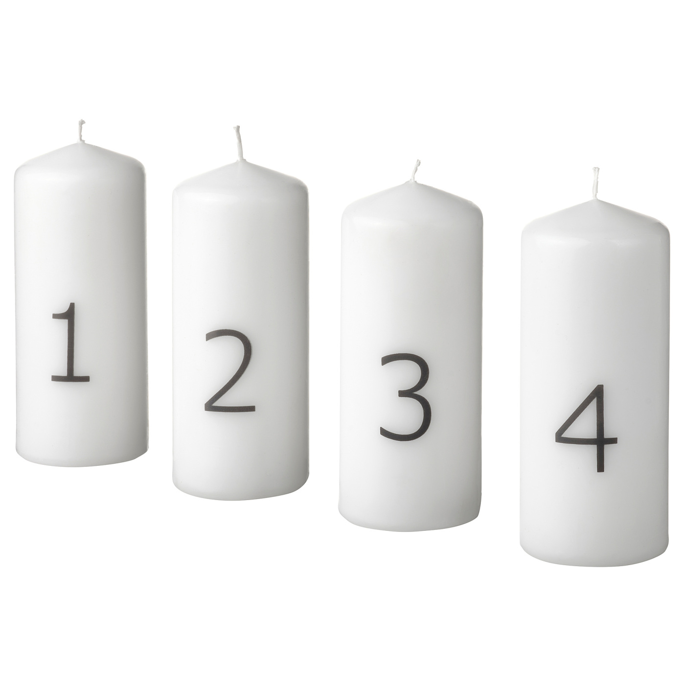 VINTERFINT unscented pillar candle white - IKEA