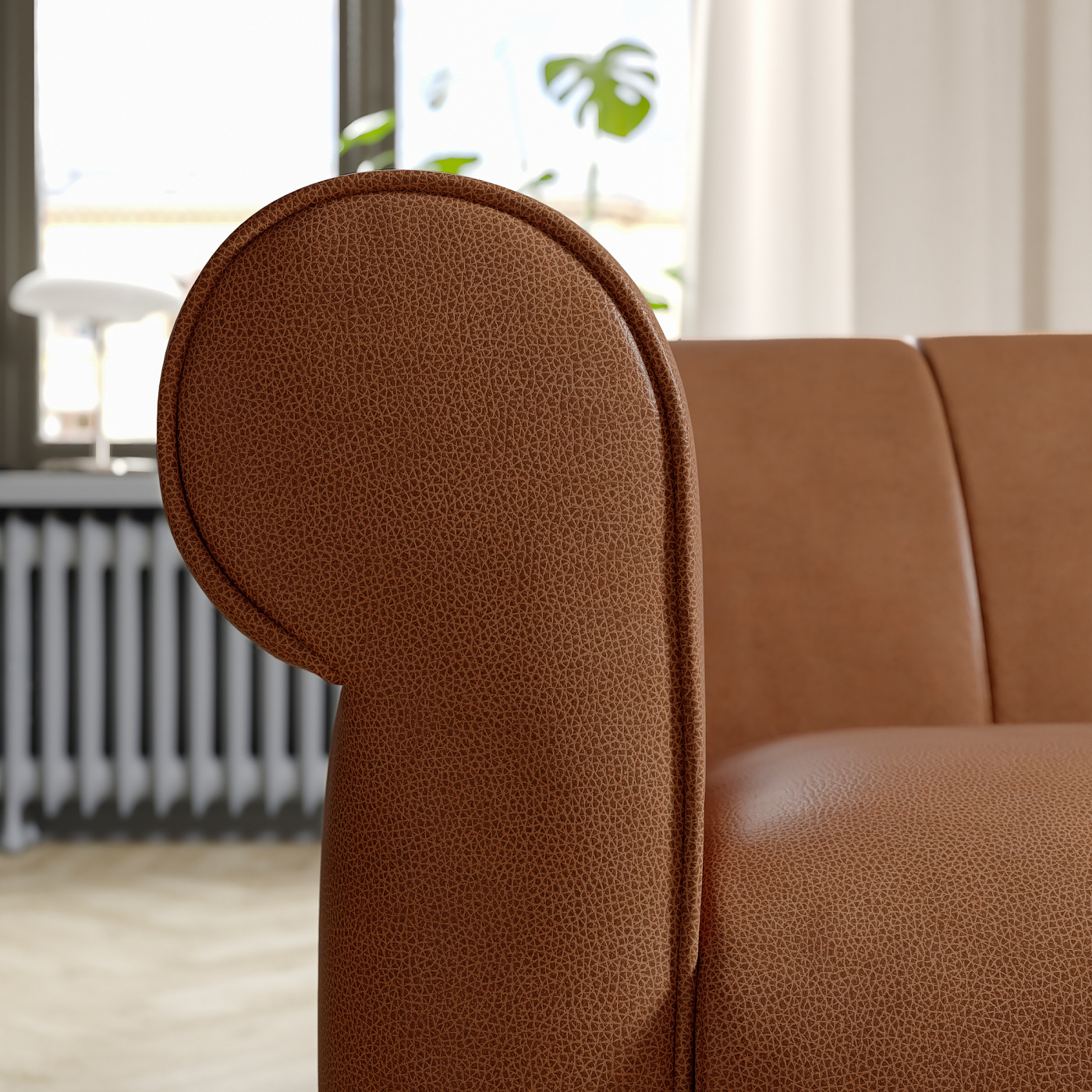 VISKAFORS 2-seat sofa Högalid brown/birch - IKEA