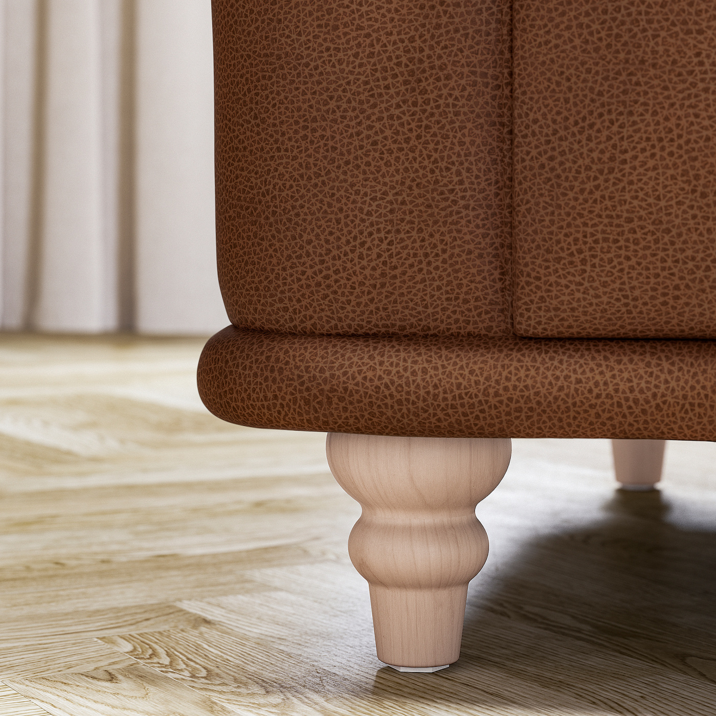 VISKAFORS 2-seat sofa Högalid brown/birch - IKEA