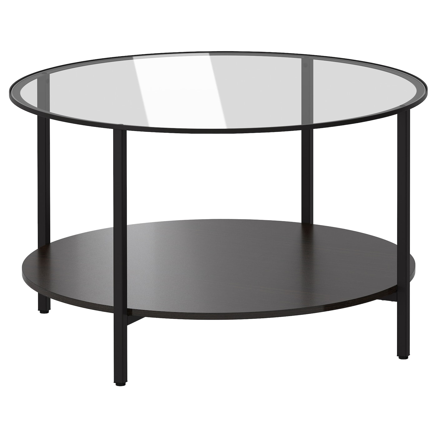 VITTSJÖ coffee table black-brown/glass - IKEA