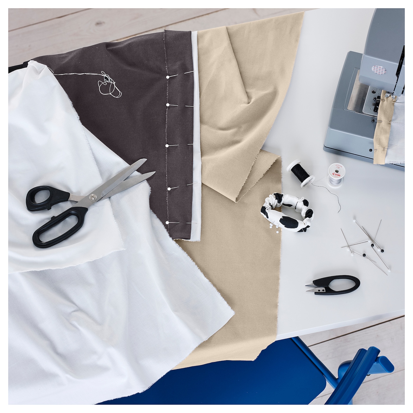 DITTE 迪特 预裁布料 灰色 - IKEA