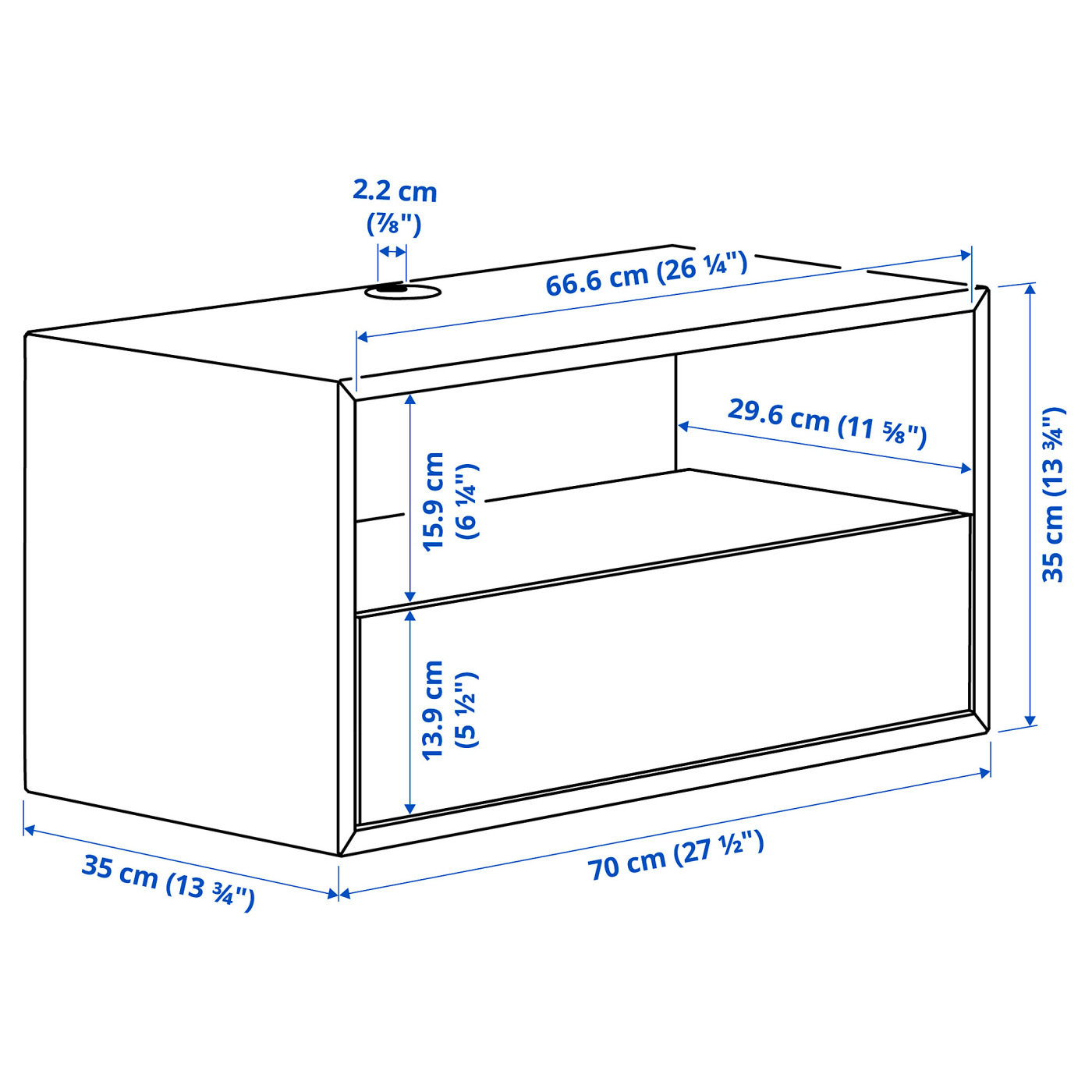EKET 伊克特 多媒体储物组合 白色/褐色 胡桃木纹 - IKEA