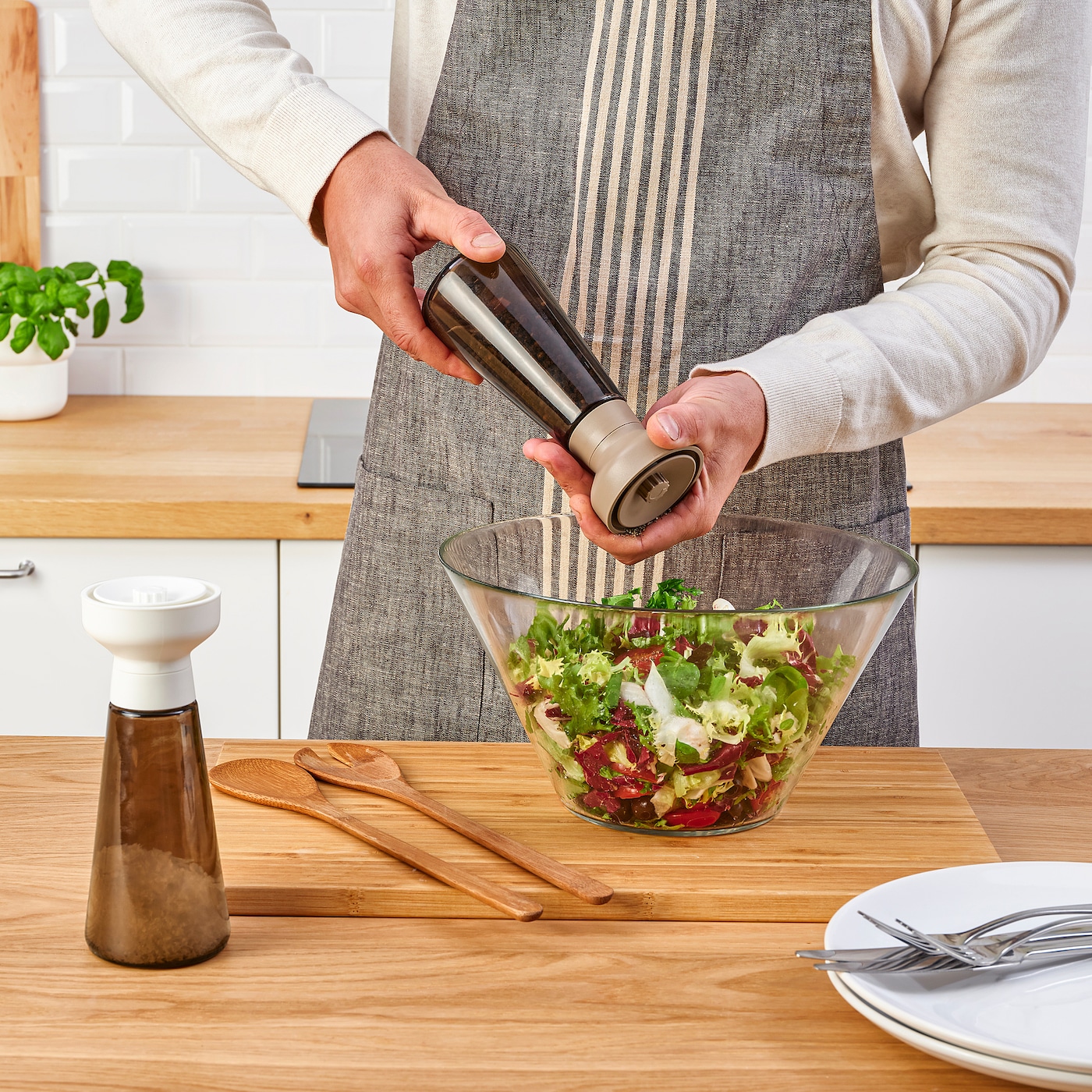 HALVTOM 哈弗通 研磨瓶 玻璃/褐色 - IKEA