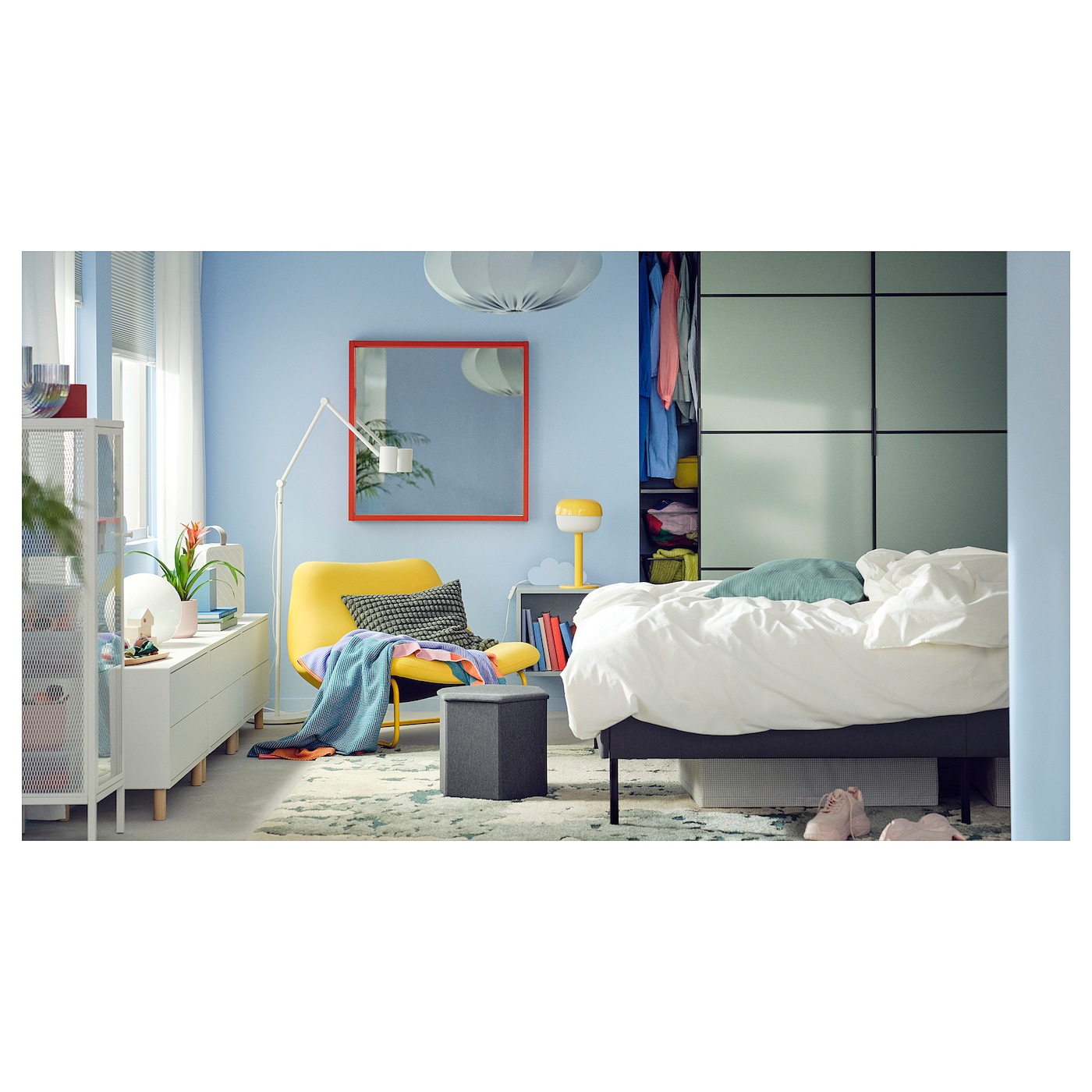 KJUGE 凯尤吉 带储物矮凳 基尼萨 深灰色 - IKEA