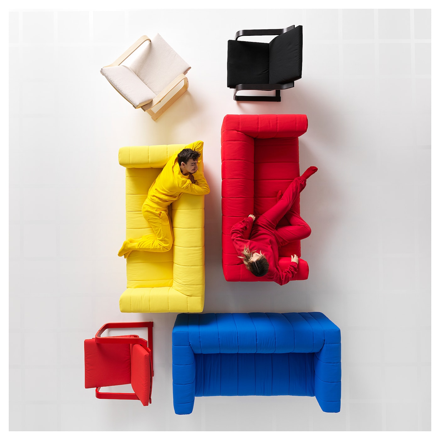 KLIPPAN 克利帕 双人沙发套 郎恩班 纯黄色 - IKEA