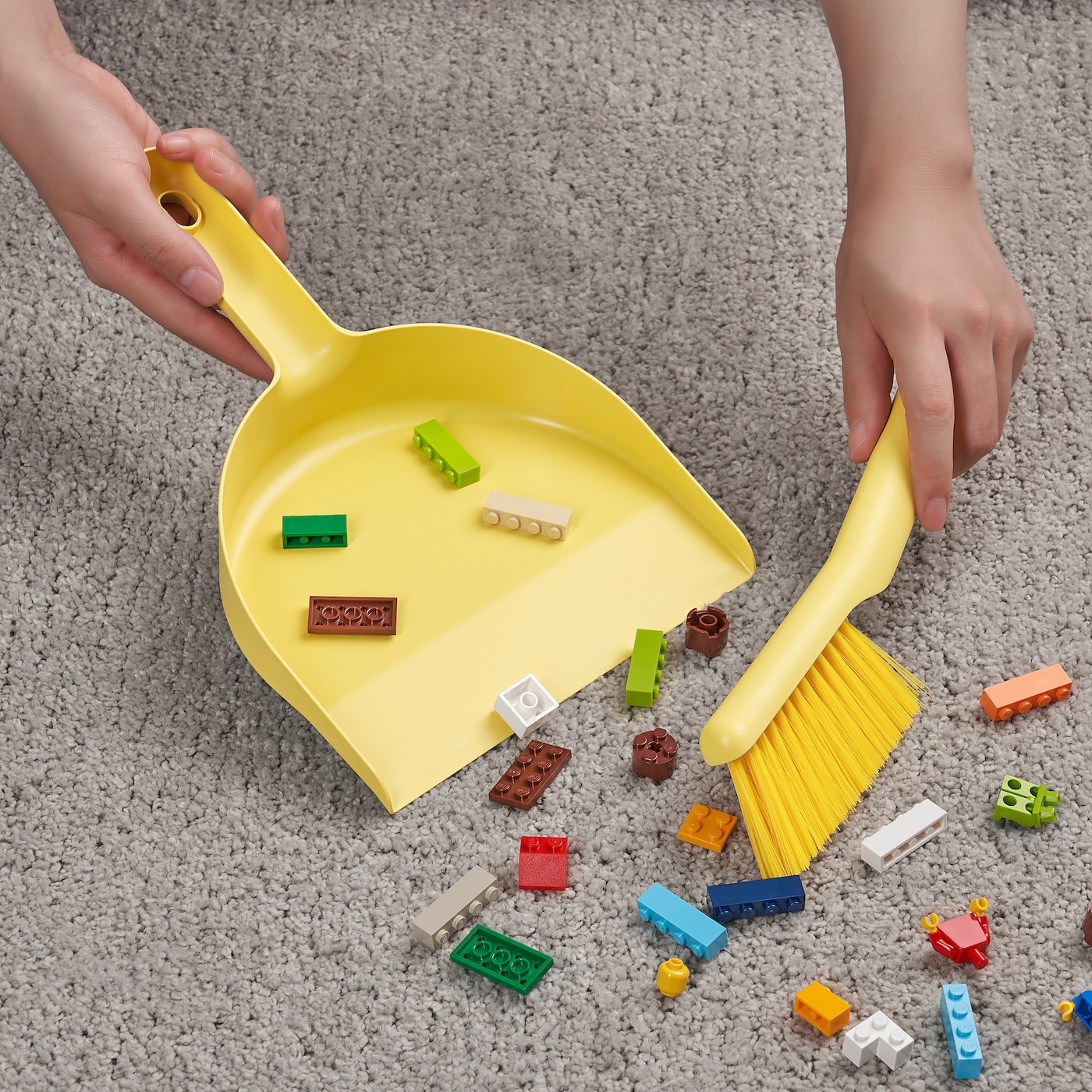 PEPPRIG 佩普里格 簸箕和刷子 黄色 - IKEA