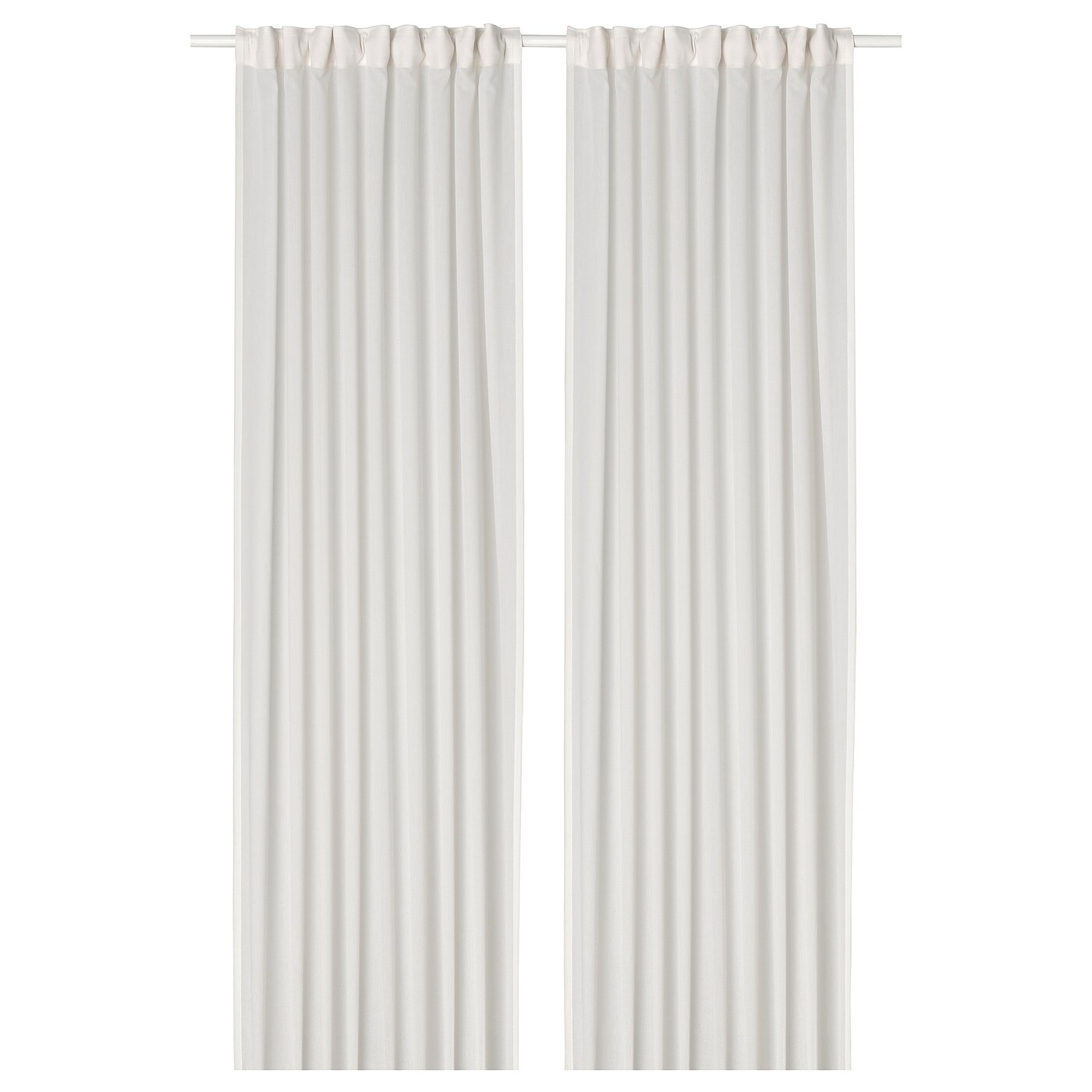ROSENROBINIA 罗赛宾亚 窗帘，2幅 带打褶带/白色 - IKEA